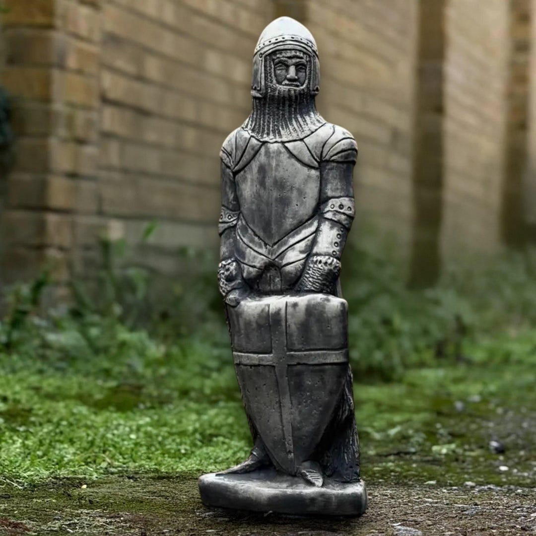 Concrete Medieval Knight Sculpture Stone Warrior Statue Outdoor ...