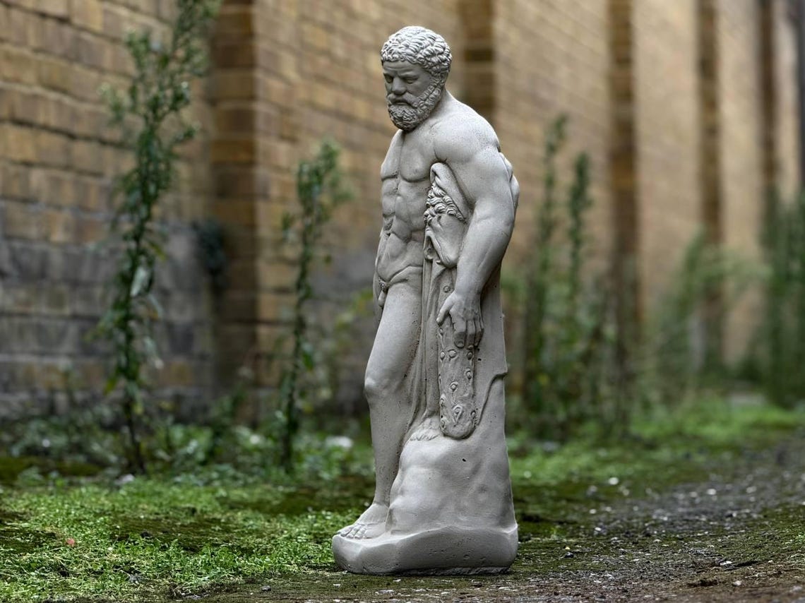 Hercules Concrete Statue Greek Mythology Garden and Home Decor Handmade ...