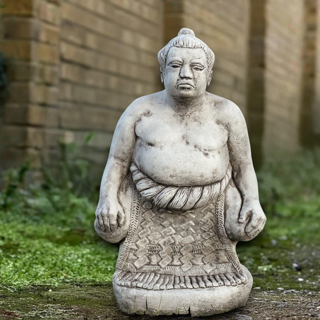 Concrete Sumo Wrestler Sculpture Stone Sumo Man Figurine Cement Man ...