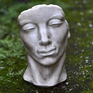 Large Modern Face Figurine Concrete Minimalist Head Sculpture Cement ...