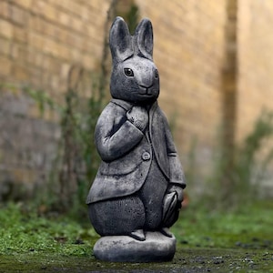 Stone Peter Rabbit Statue Concrete Rabbit Garden and Home Figurine ...
