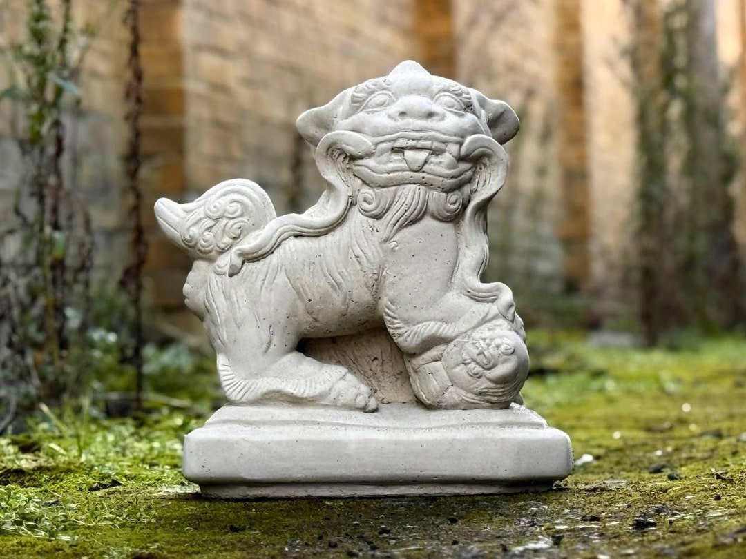 Large Guardian Lion Statue Traditional Chinese Dog Sculpture Outdoor ...