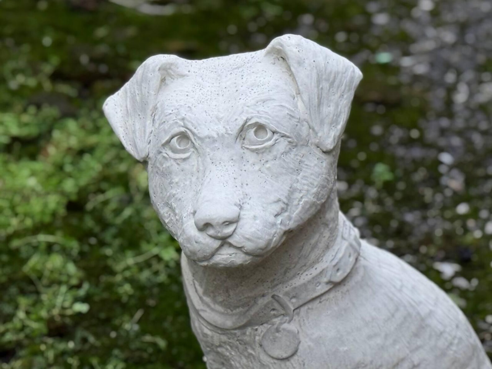 Stone Jack Russell Terrier Statue Concrete Dog Sculpture Loyal Pet ...