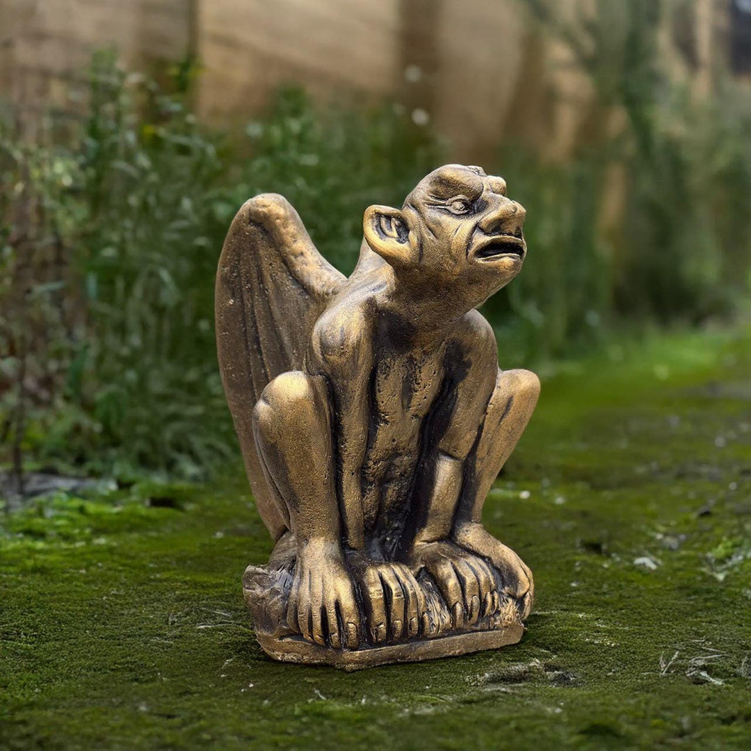 Unique Gargoyle Figurine Stone Monster Statue Outdoor Guardian Gargoyle ...