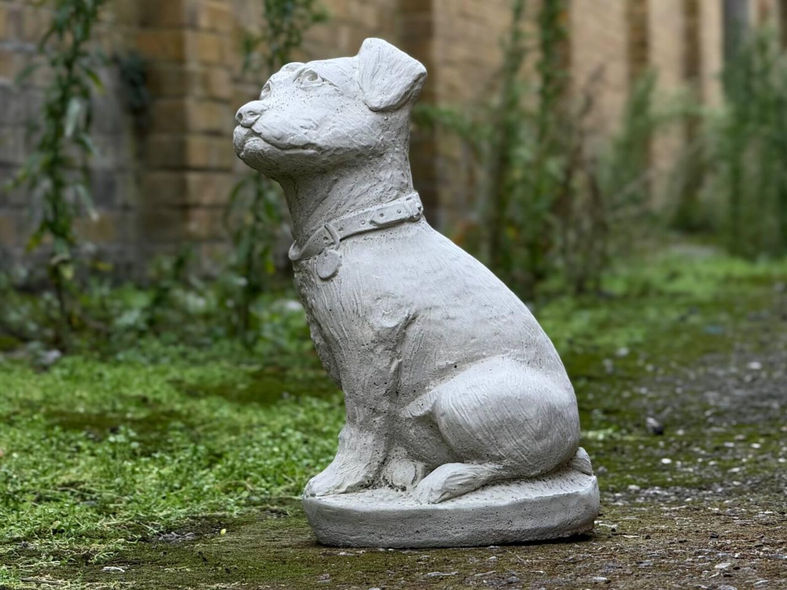 Stone Jack Russell Terrier Statue Concrete Dog Sculpture Loyal Pet ...
