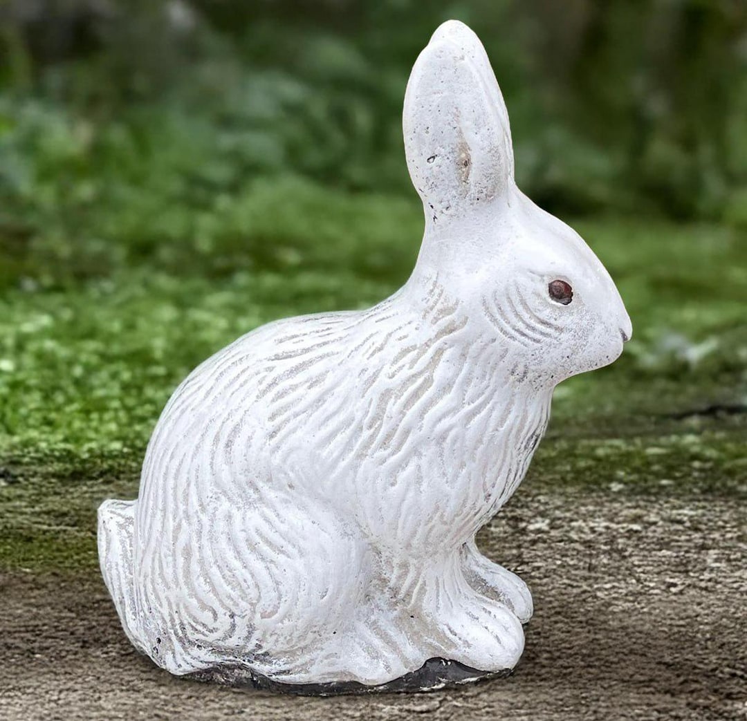Outdoor Rabbit Figurine Concrete Bunny Statue Stone Rabbit Sculpture ...