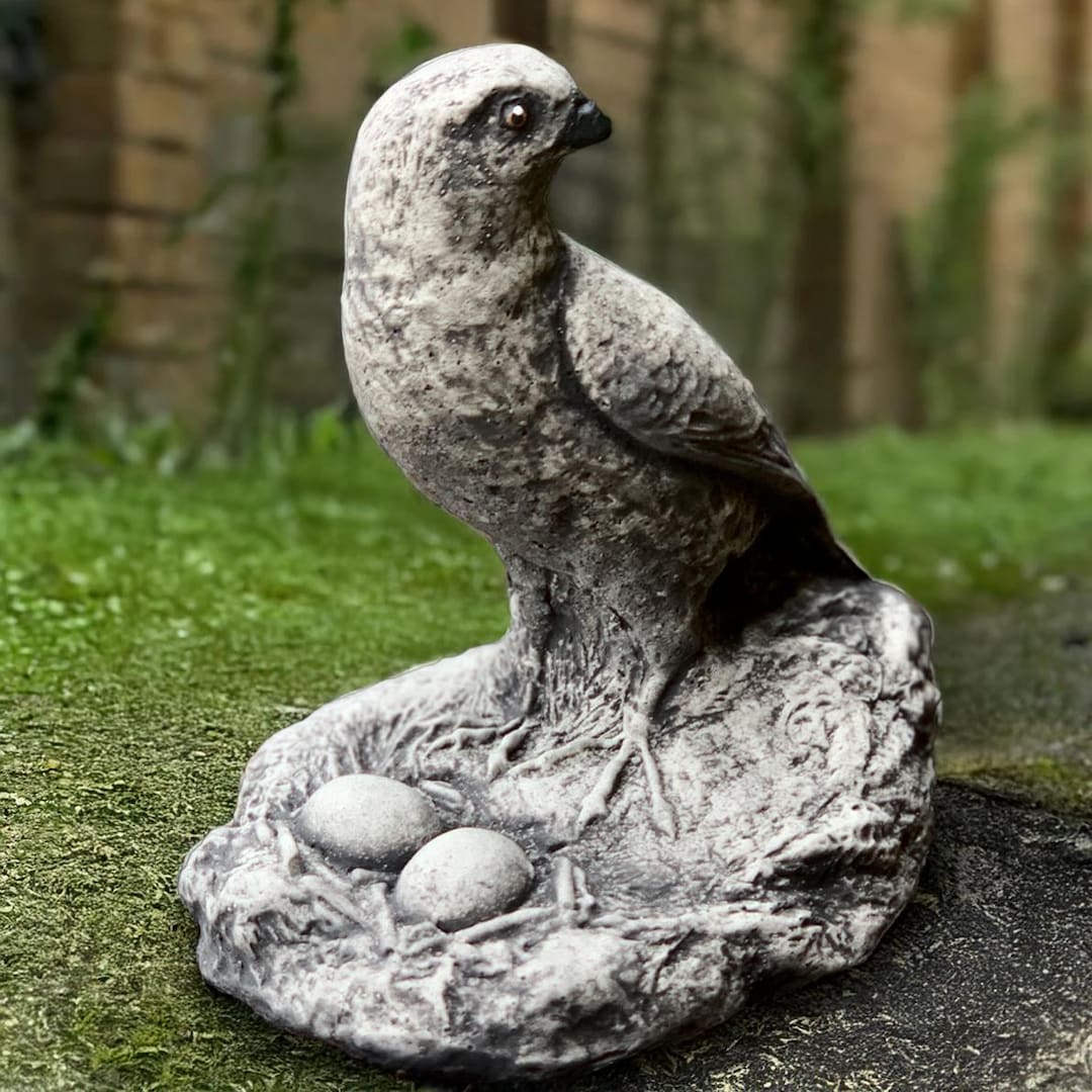 Stone Bird Statue Concrete Bird With Eggs Sculpture Cement Animal ...