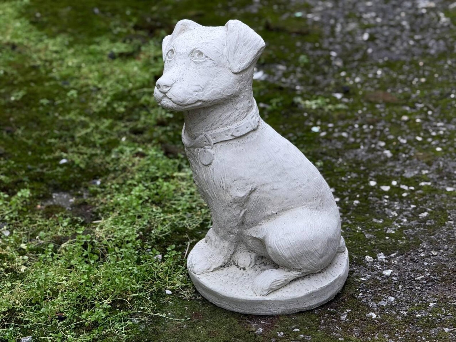 Stone Jack Russell Terrier Statue Concrete Dog Sculpture Loyal Pet ...