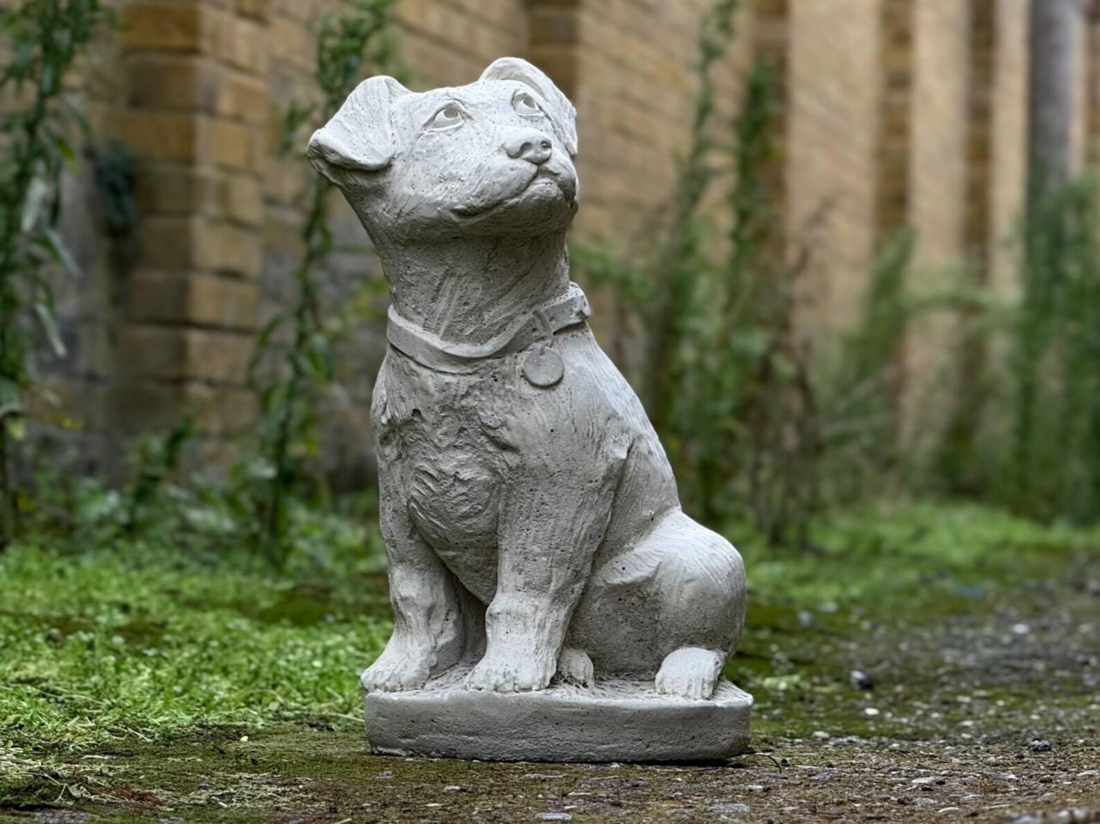 Stone Jack Russell Terrier Statue Concrete Dog Sculpture Loyal Pet ...