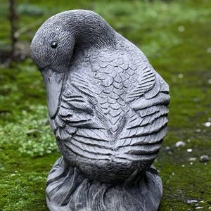 Garden Guck Sculpture Stone Goose Figurine Concrete Bird Statue Cement ...