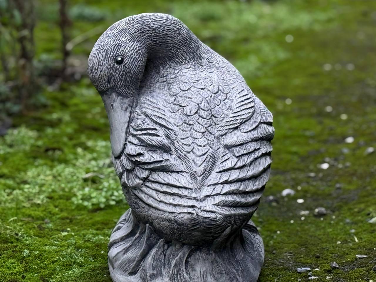Garden Guck Sculpture Stone Goose Figurine Concrete Bird Statue Cement ...