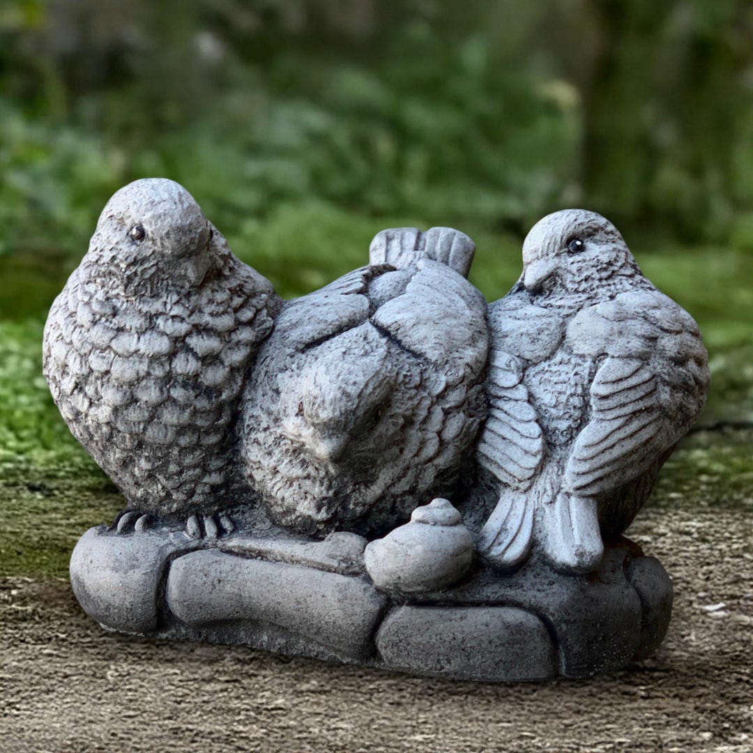 Garden Birds Sculpture Concrete Robin Bird Statue Stone Animal ...
