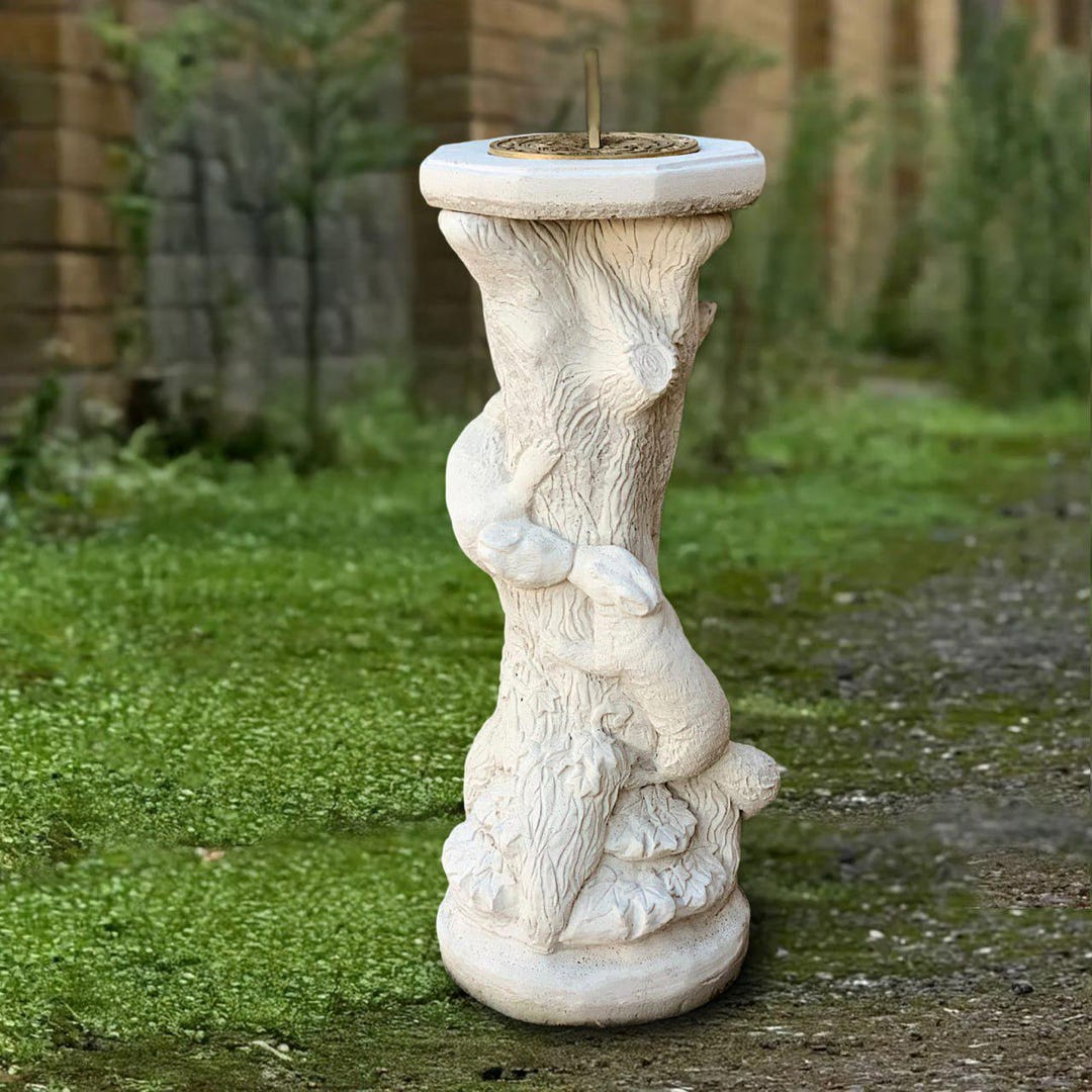Fantasy Hourglass Sundial With Squirrels Sculpture Concrete Sundial ...