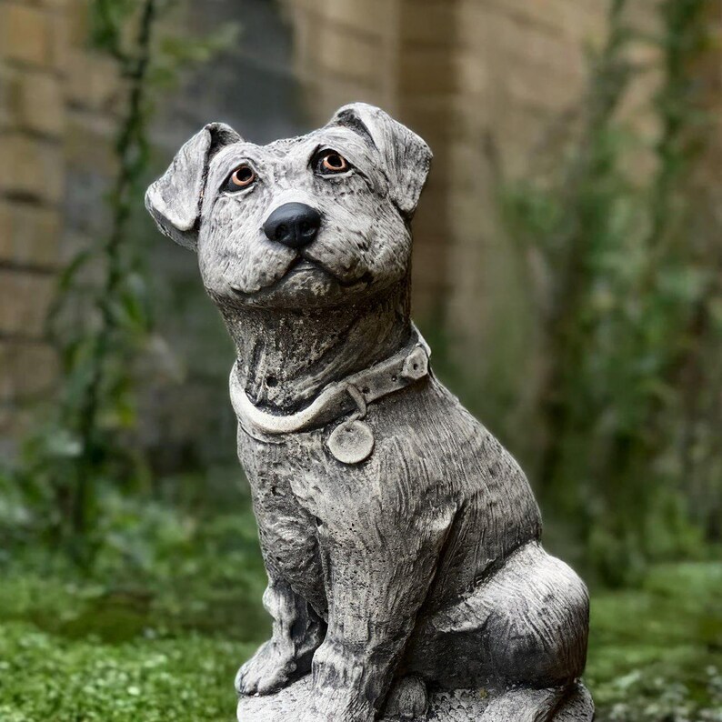 Outdoor Jack Russell Terrier Figurine Concrete Dog Statue Stone Jack ...