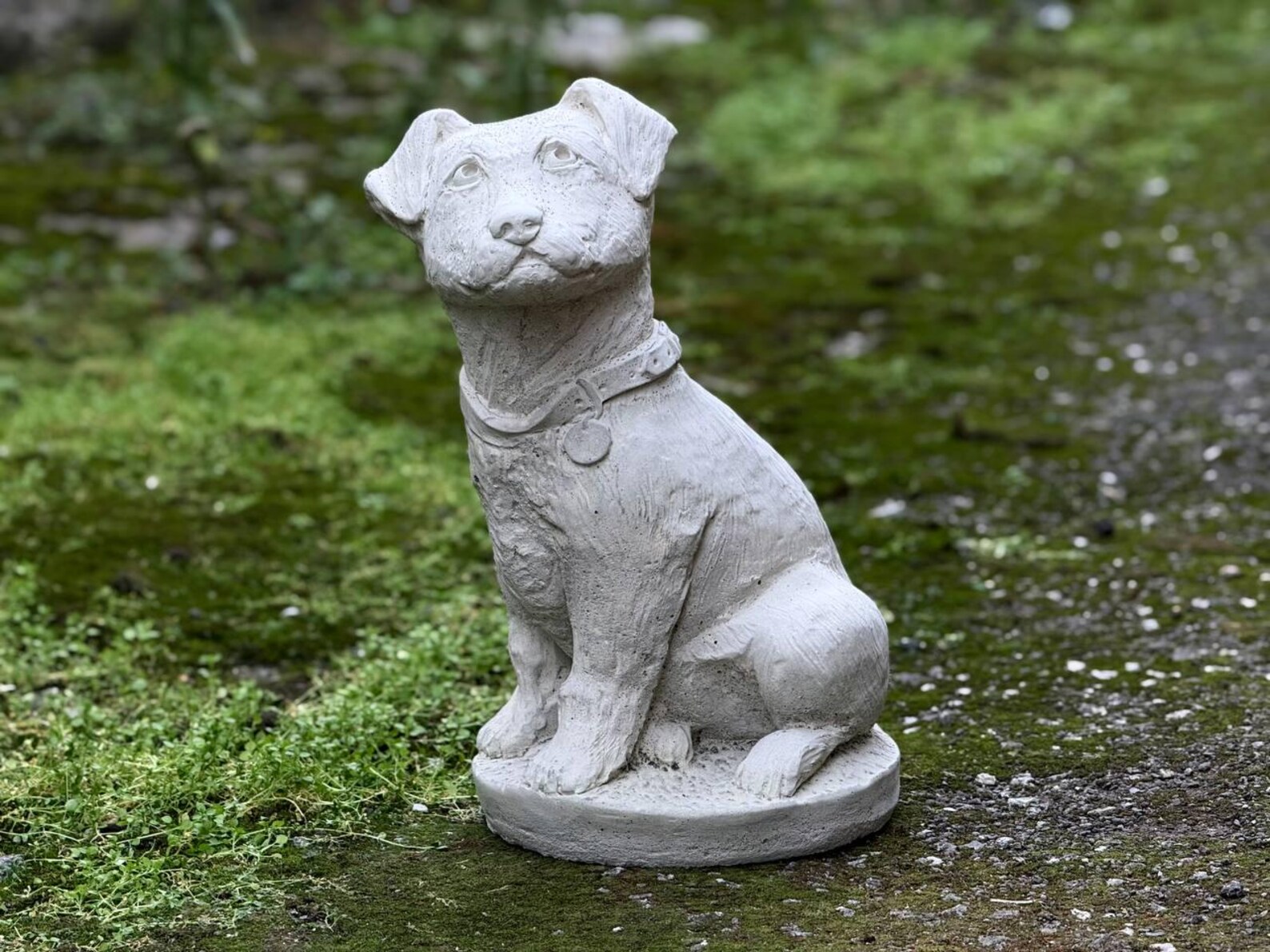 Stone Jack Russell Terrier Statue Concrete Dog Sculpture Loyal Pet ...