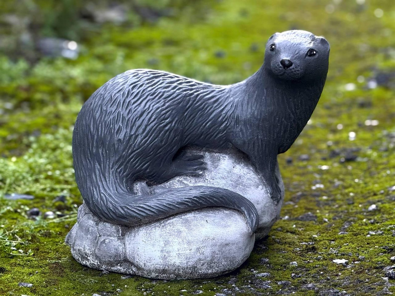 Unique Otter Figurine Concrete Otter Sculpture Cement Wildlife ...