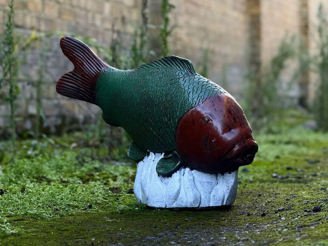 Large Fountain Fish Figurine Fountain in the Shape of a Fish Decoration ...