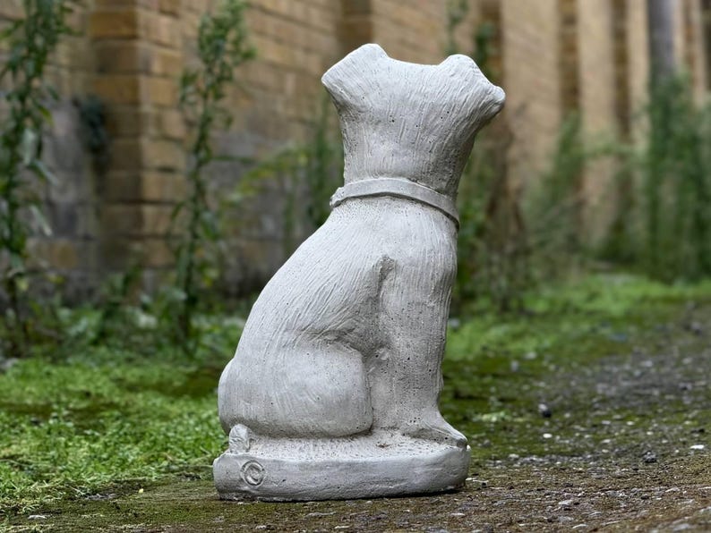 Stone Jack Russell Terrier Statue Concrete Dog Sculpture Loyal Pet ...