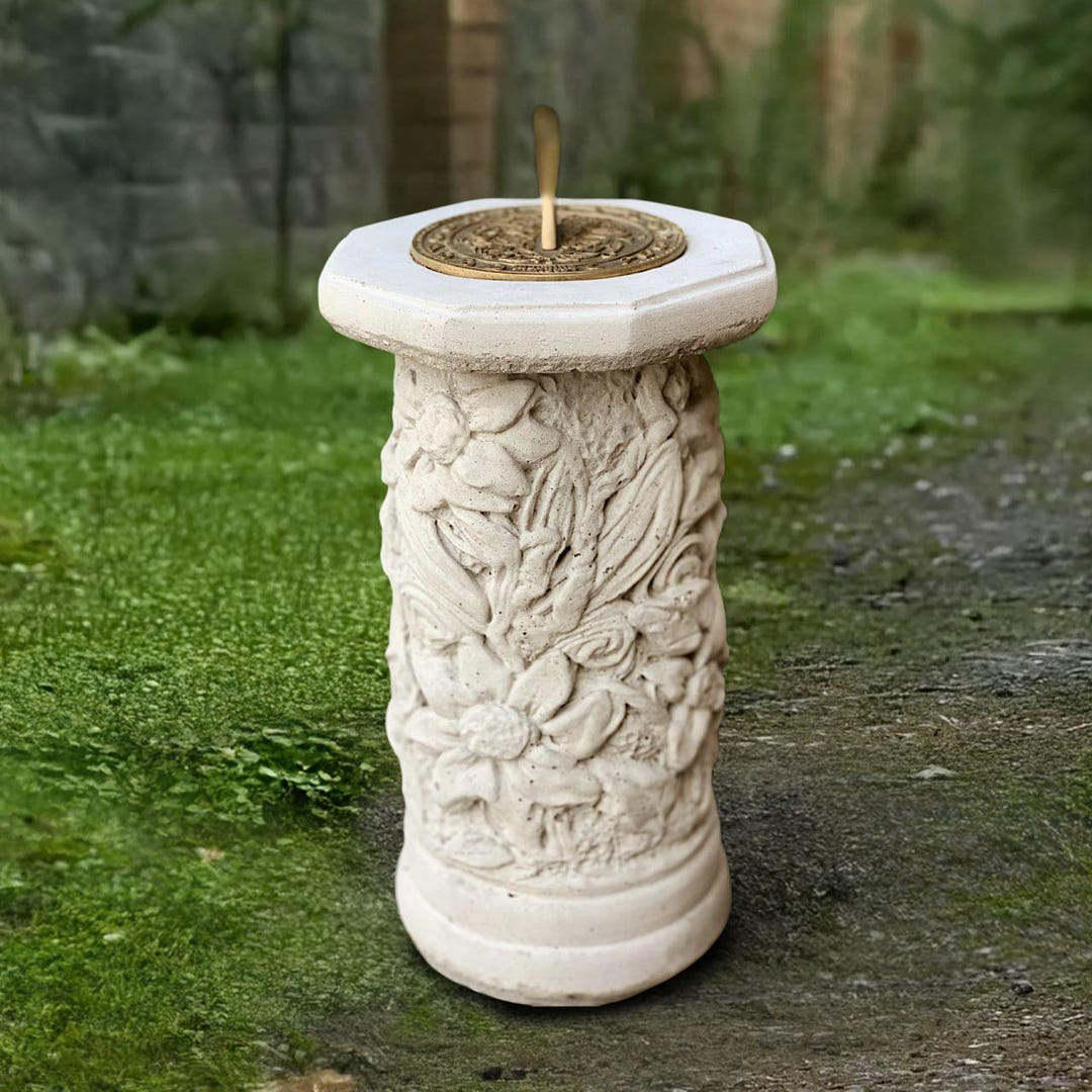 Large Sundial Sculpture Concrete Hourglass Sundial Statue Outdoor ...