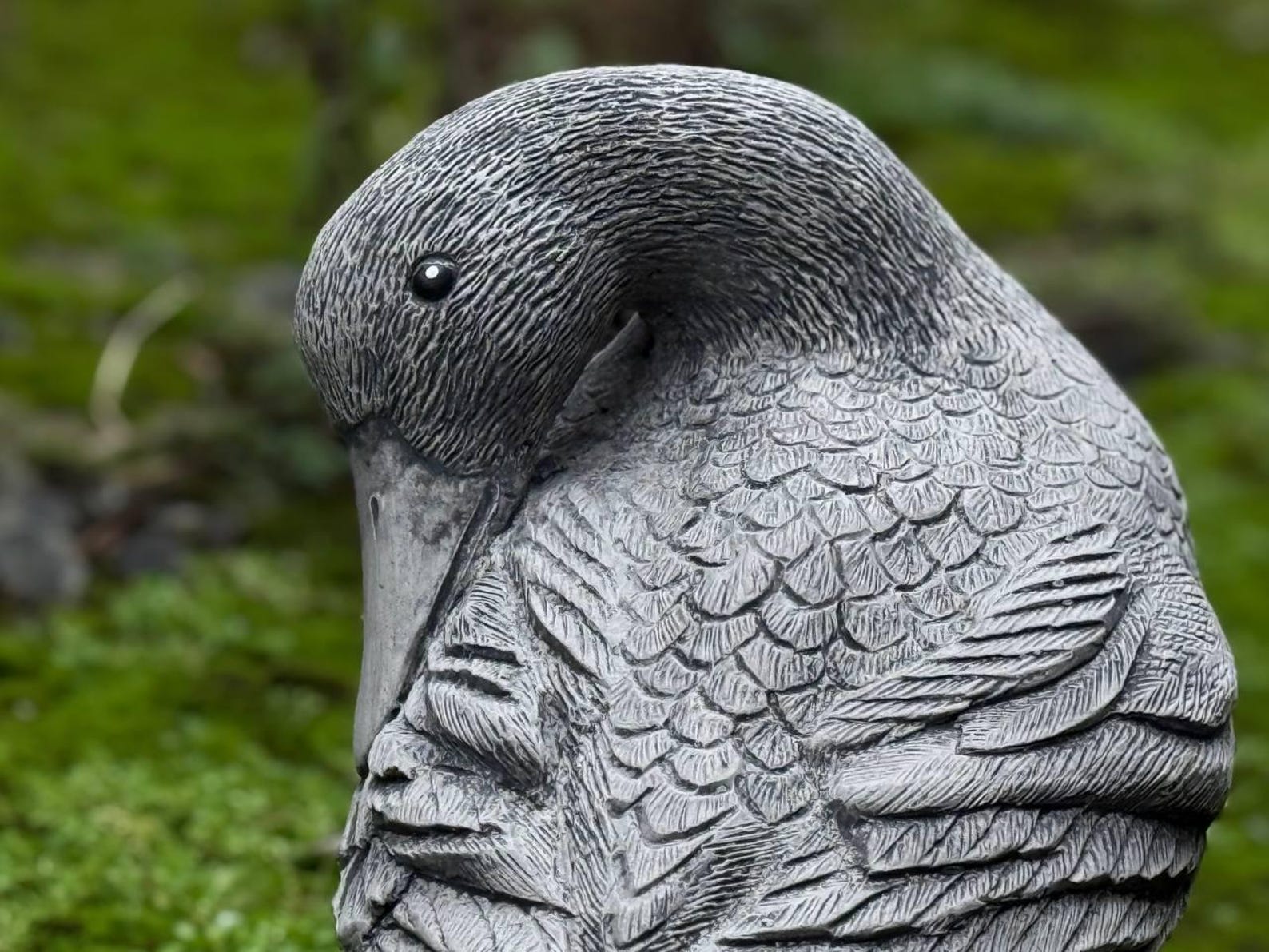 Garden Guck Sculpture Stone Goose Figurine Concrete Bird Statue Cement ...