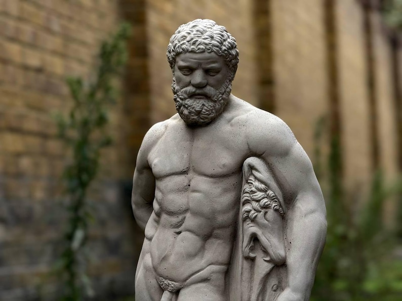 Hercules Concrete Statue Greek Mythology Garden and Home Decor Handmade ...