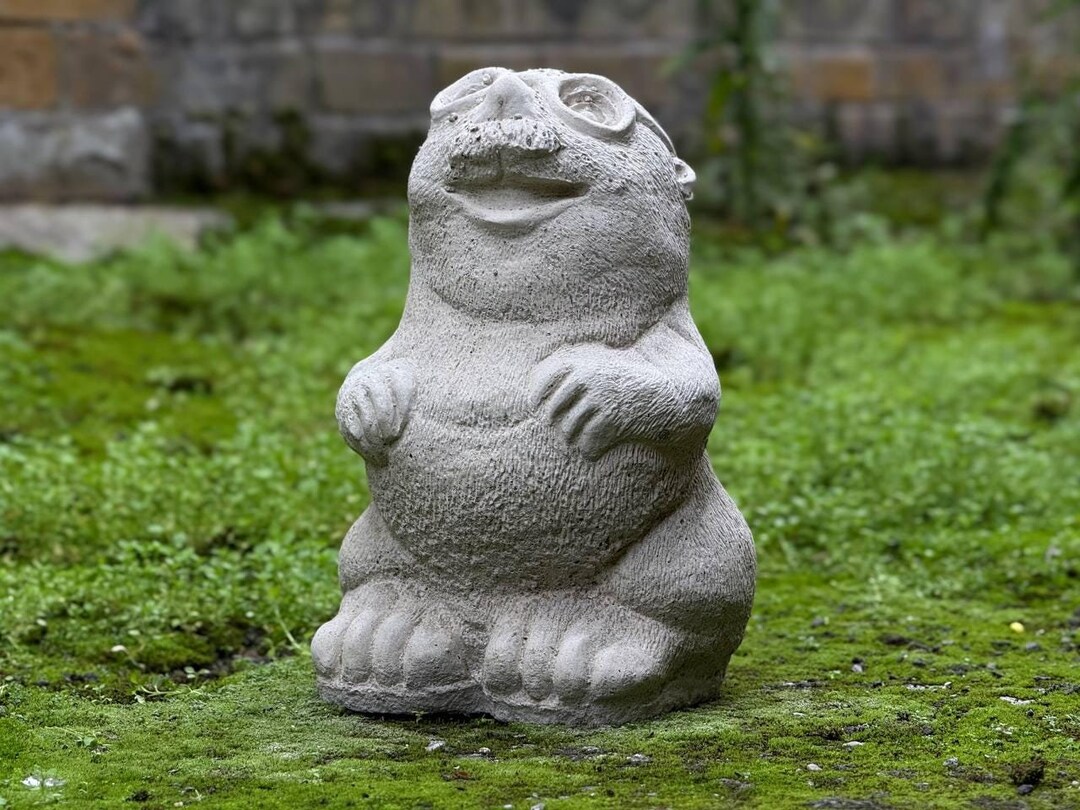 Concrete Mole Statue With Glasses Funny Mole Garden Statue Decorative ...