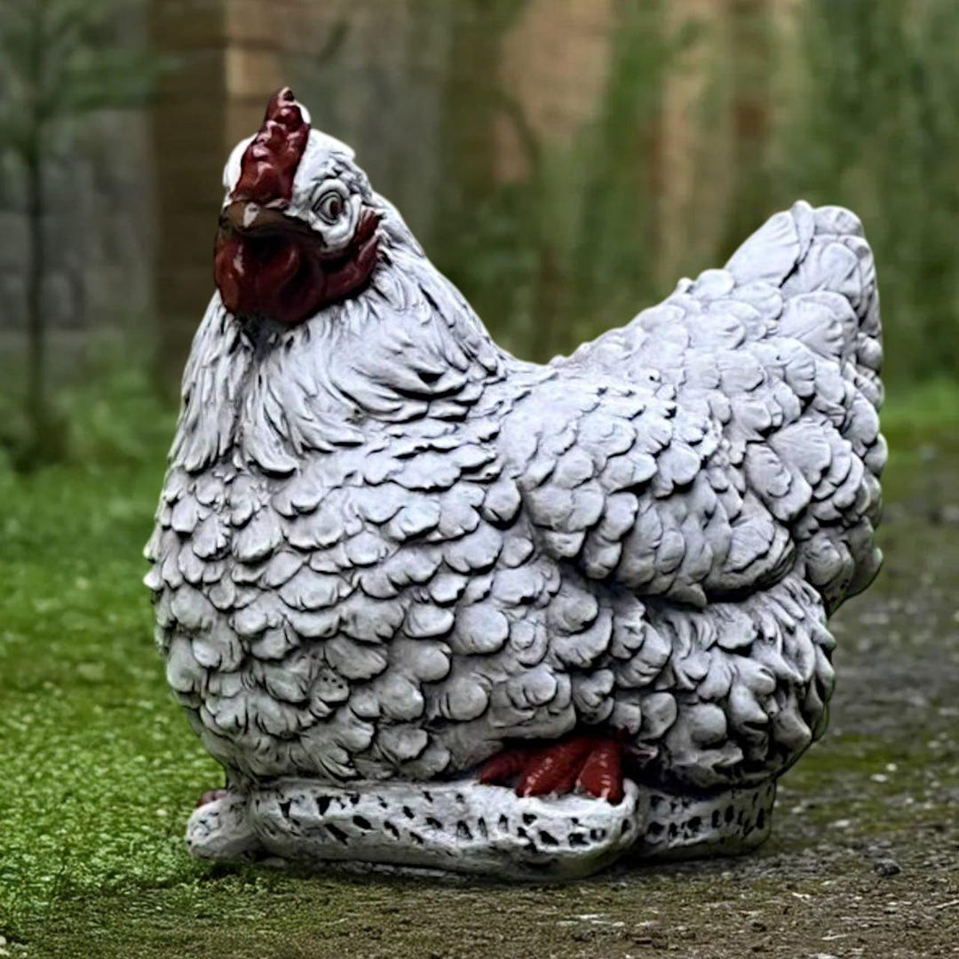Outdoor Chicken Sculpture Concrete Farm Animal Decoration Stone Chicken ...