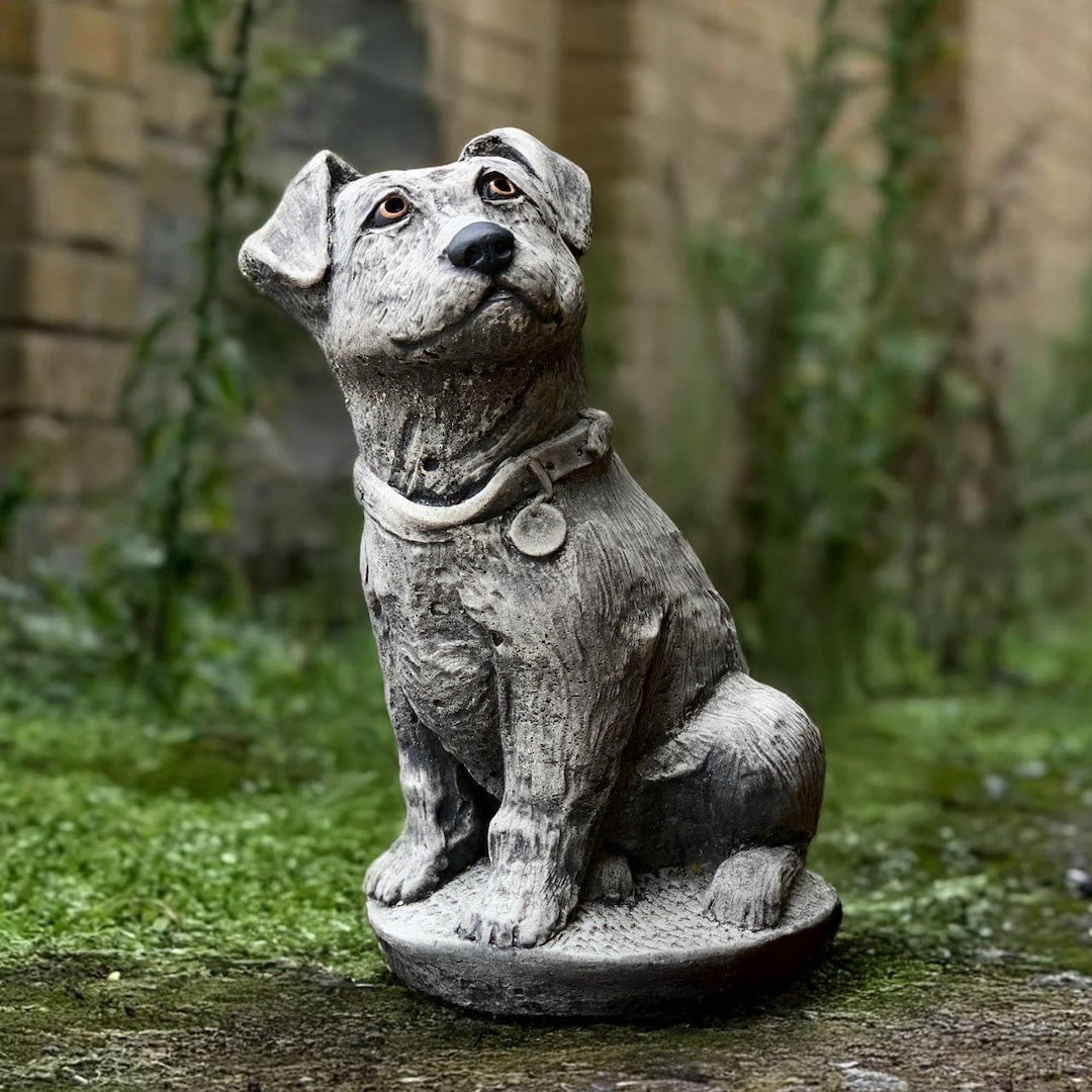 Outdoor Jack Russell Terrier Figurine Concrete Dog Statue Stone Jack ...