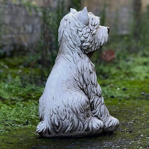 Fantasy West Highland Terrier Statue Concrete Westie Dog Sculpture ...