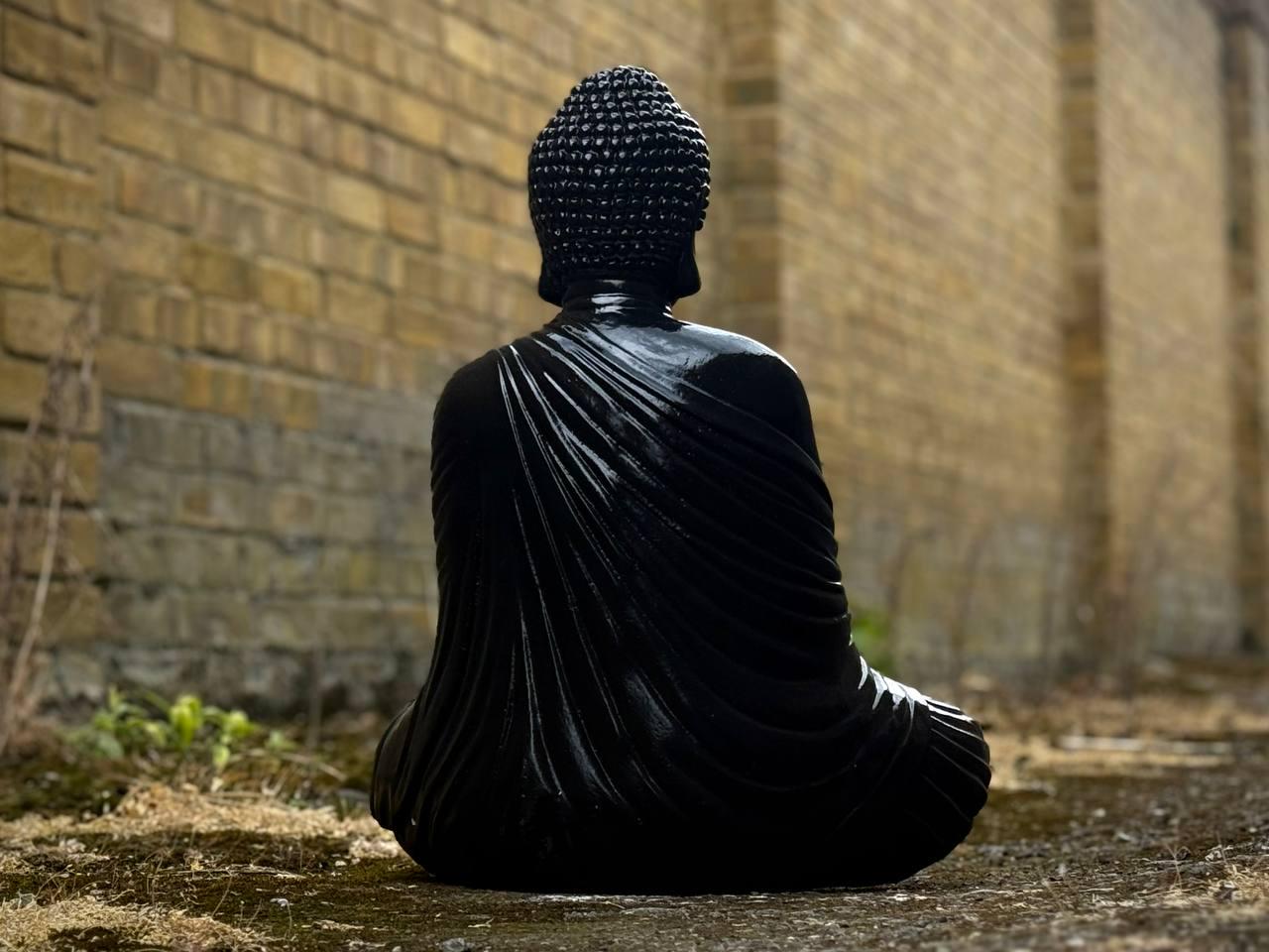 Massive Black Buddha Statue Outdoor Japanese Buddha Sculpture Concrete ...