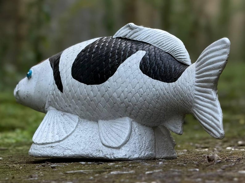 Concrete Koi Fish Statue Garden Pond Decoration Cement Fish Sculpture ...