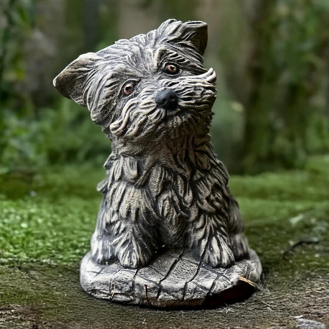 Stone Yorkie Statue Concrete Westie Dog Sculpture Cement Yorkshire ...