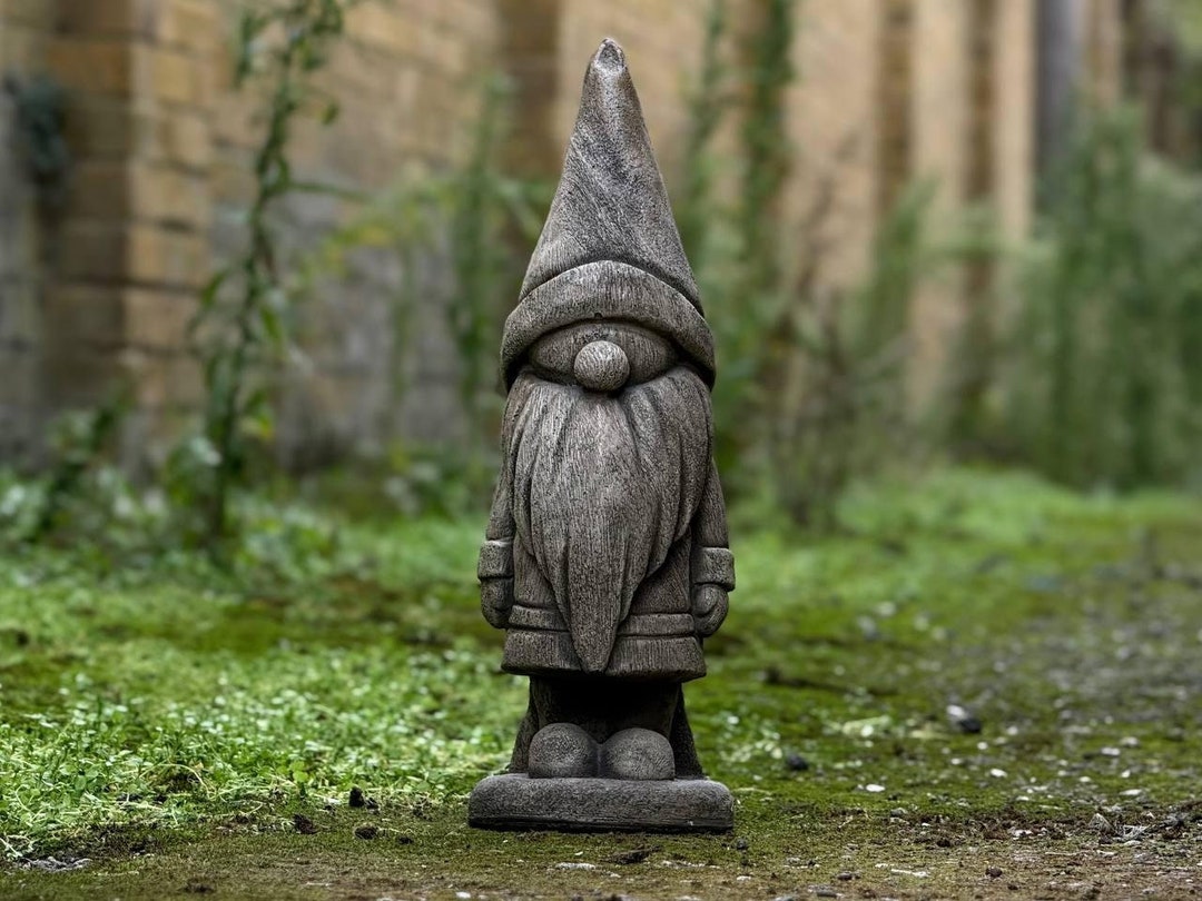 Amazing Gnome Sculpture Concrete Garden Elf Decoration Cement Dwarf ...