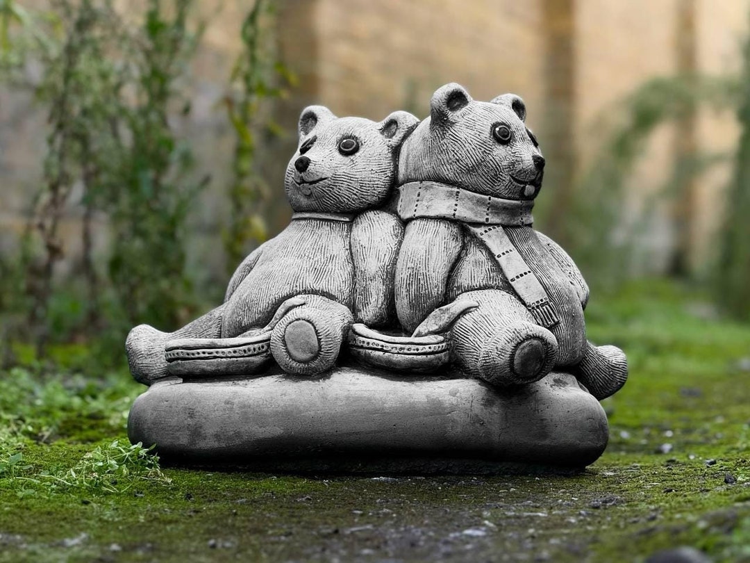 Outdoor Teddy Bear Do Statue Concrete Garden Ornament Cement Bear ...