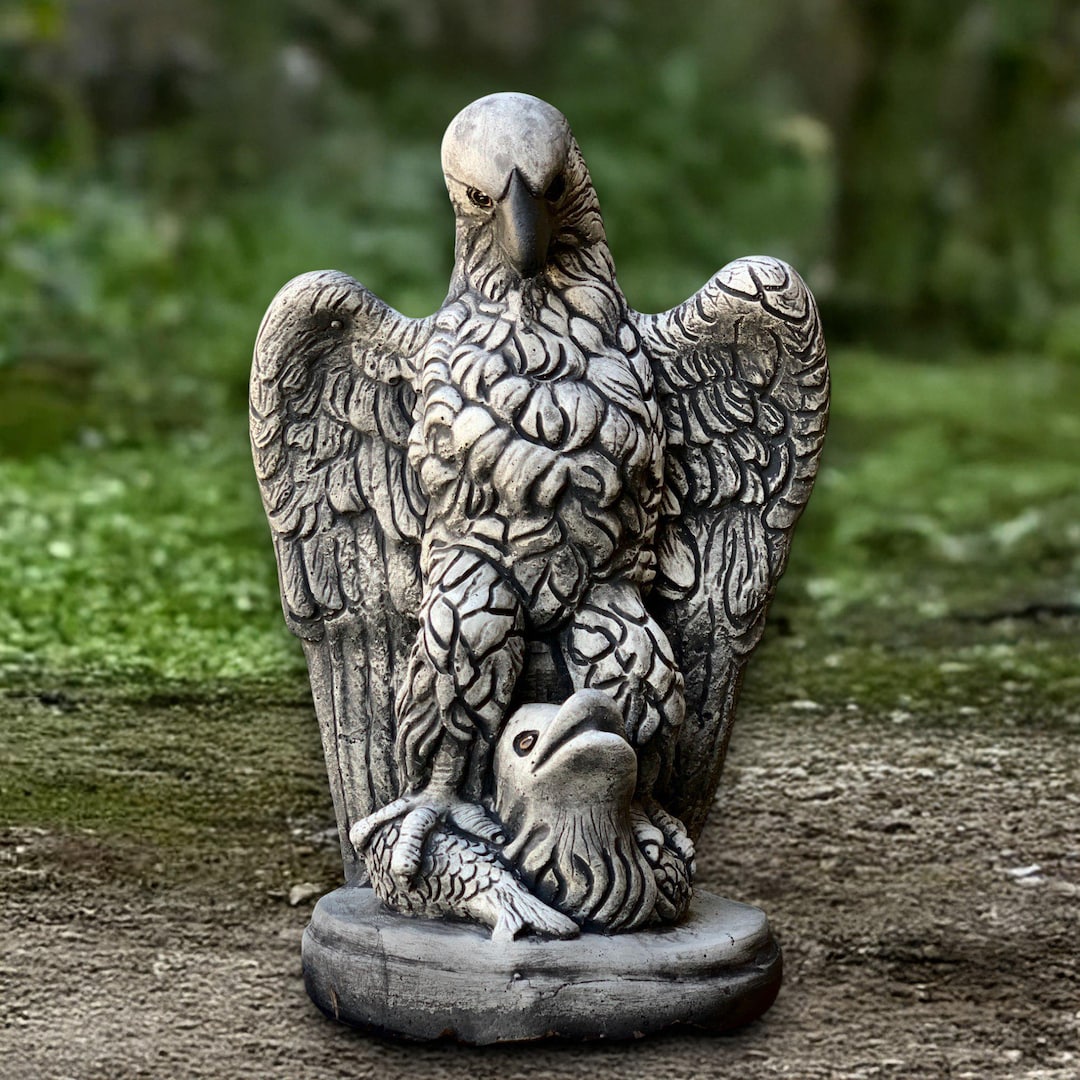 Gothic Eagle Statue Concrete Eagle Sculpture Outdoor Eagle With Goose ...