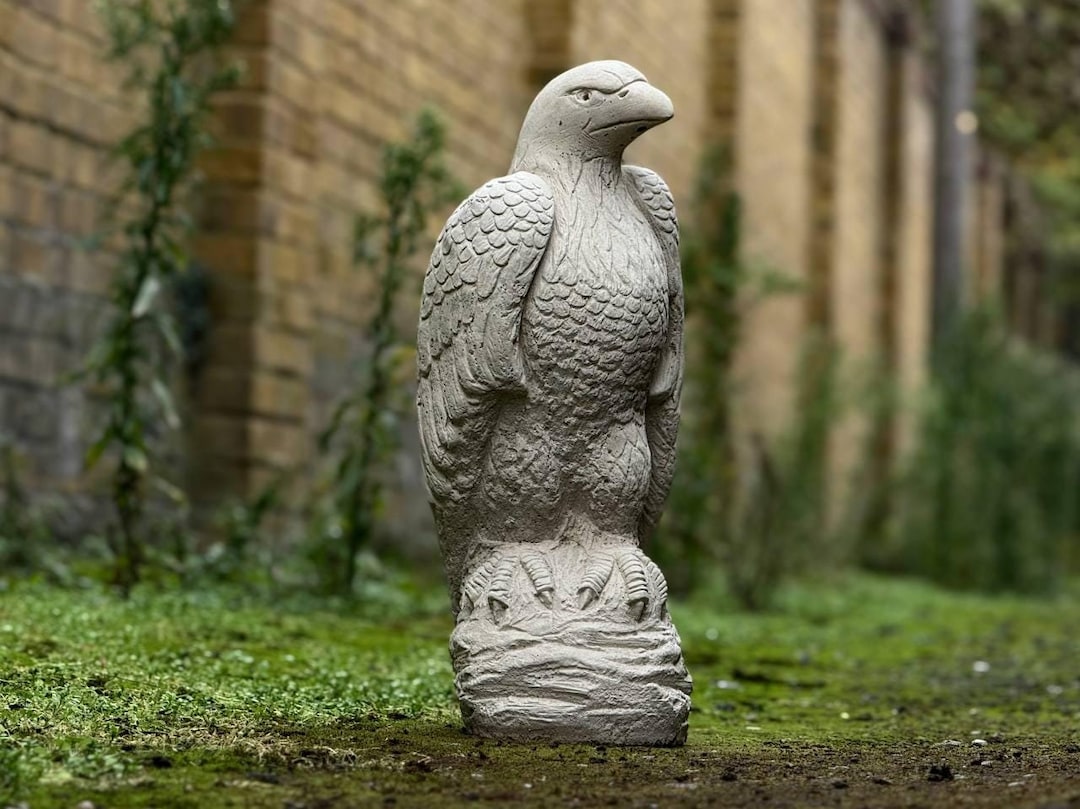 Unique Eagle Concrete Statue for Garden Realistic Wildlife Decor ...