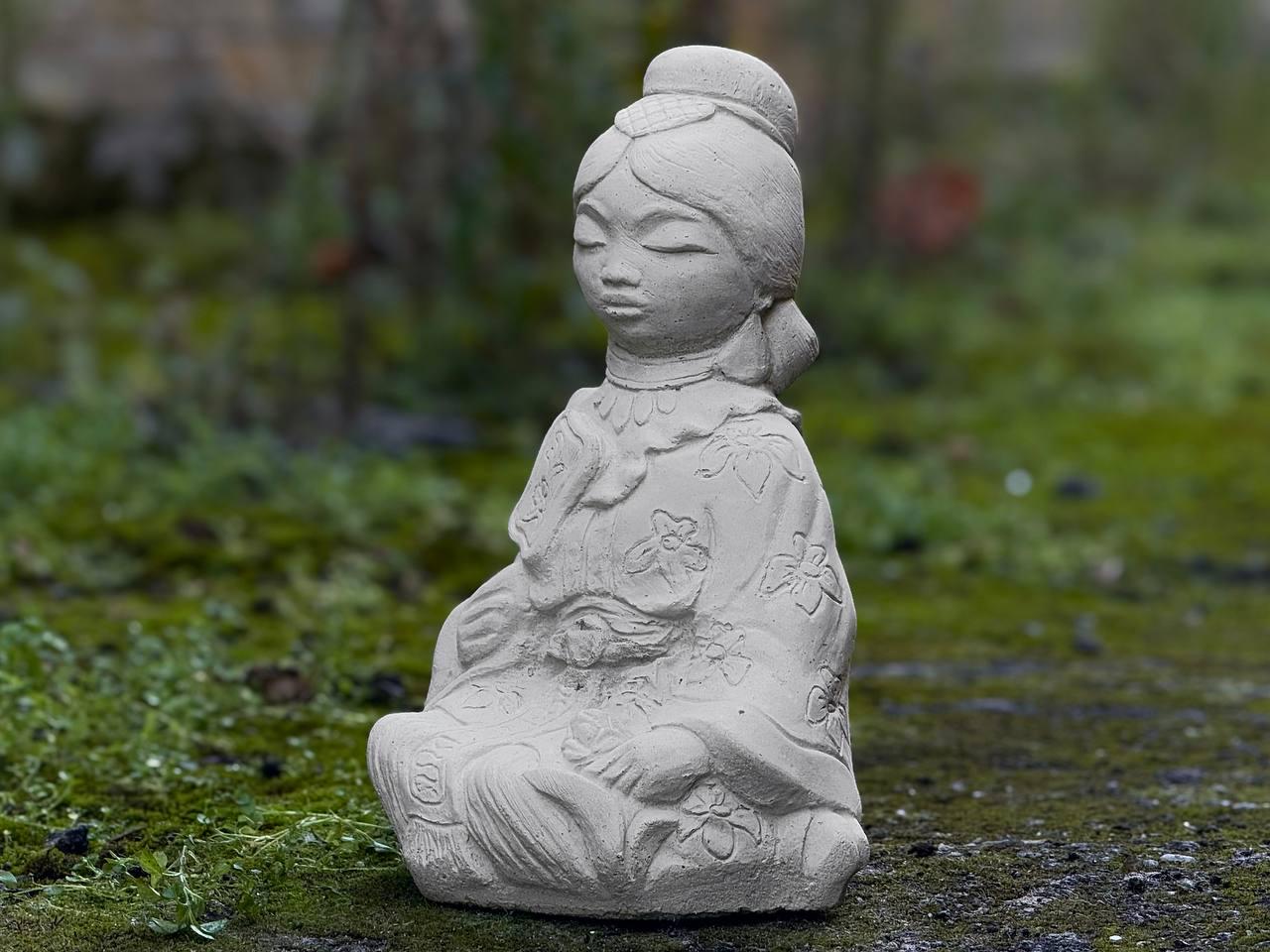 Concrete Asian Serenity Statue Meditation Garden Decor Zen Goddess ...