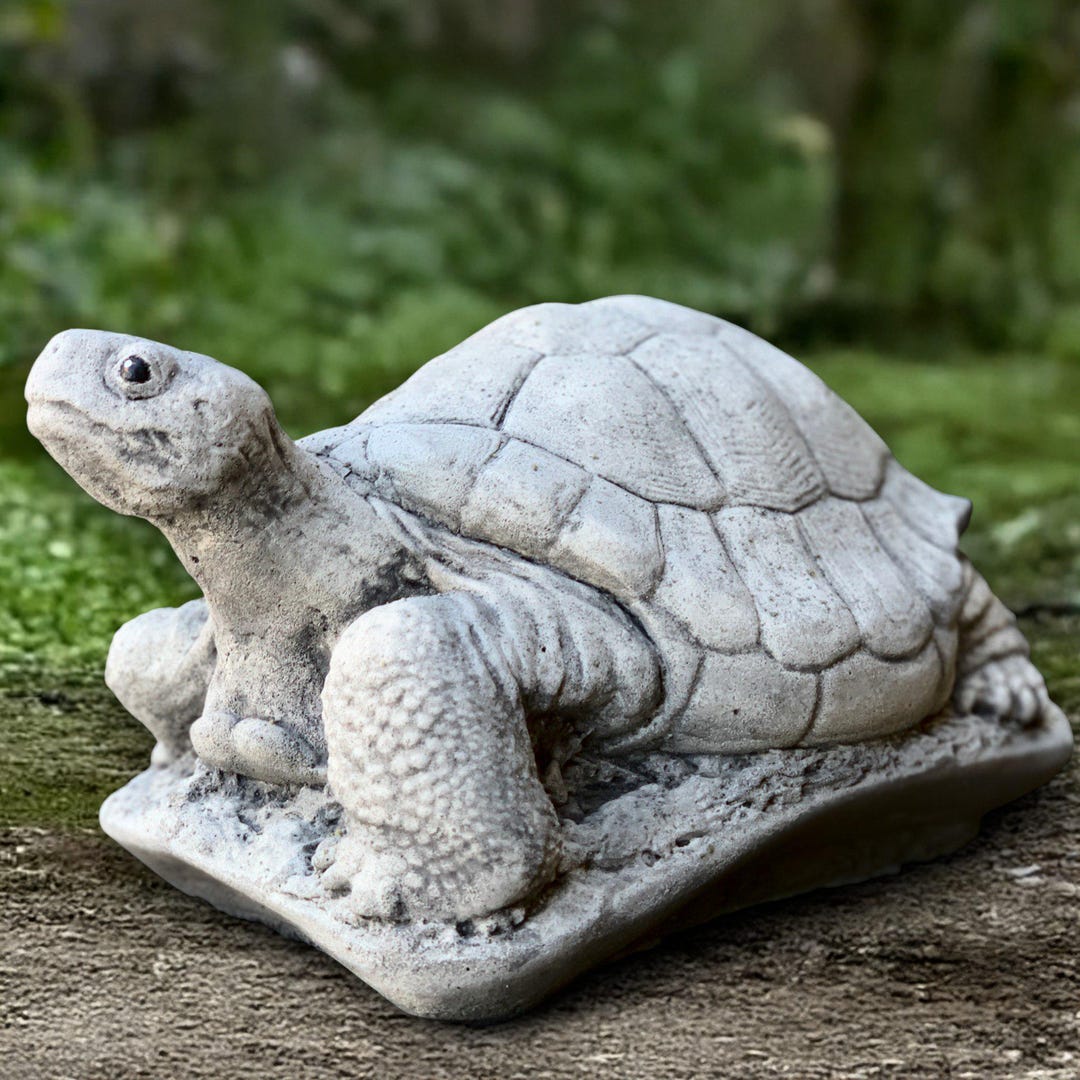 Stone Turtle Sculpture Concrete Turtle Figurine Outdoor Animal Statue ...