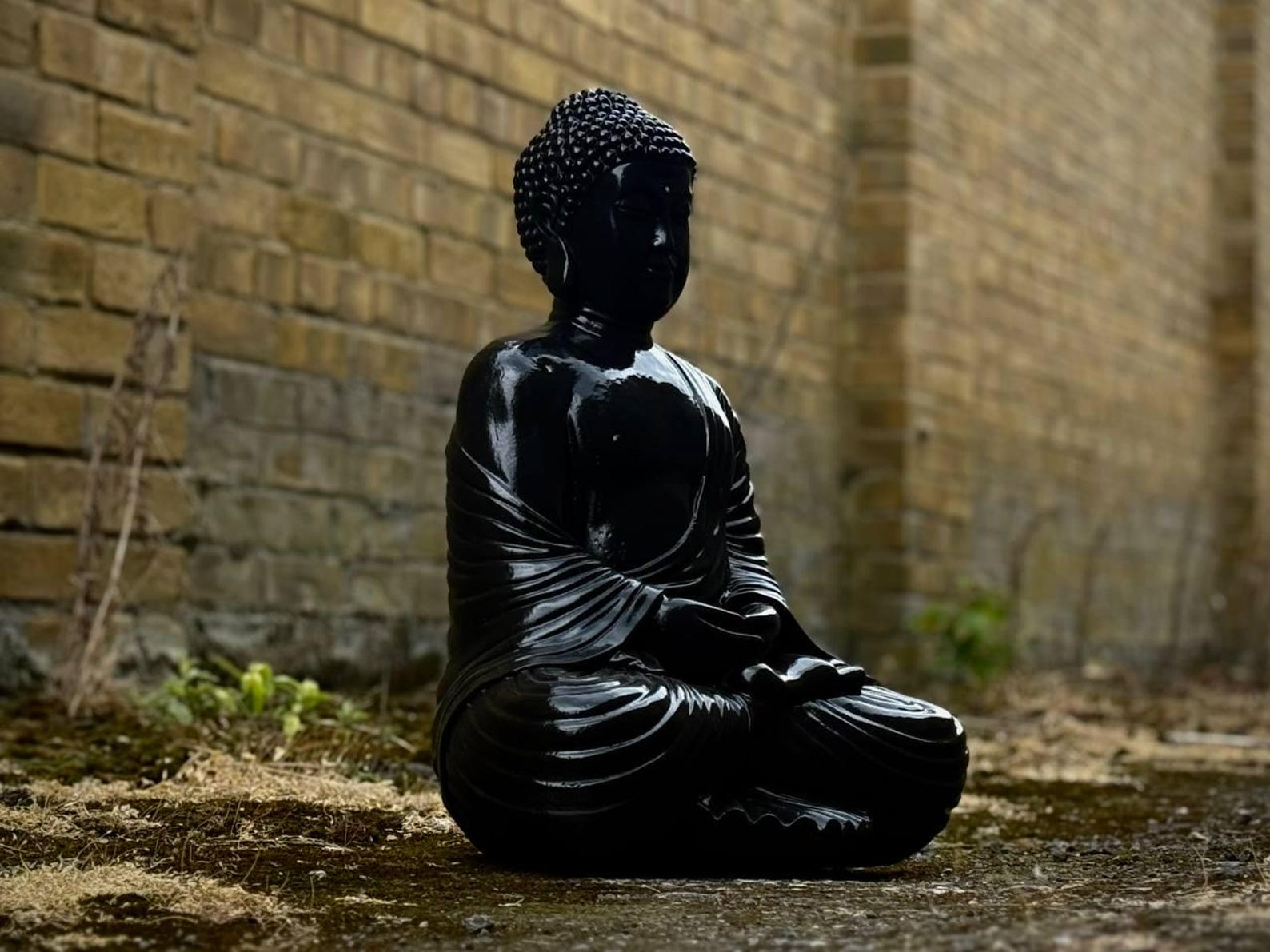 Massive Black Buddha Statue Outdoor Japanese Buddha Sculpture Concrete ...