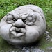 Grumpy Face Statue Humorous Garden Decor Concrete Face Sculpture ...