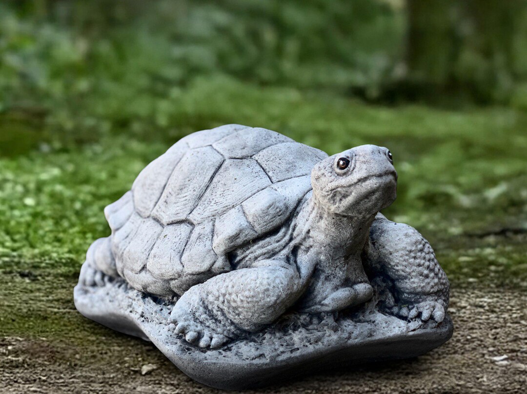 Concrete Turtle Sculpture Outdoor Tortoise Statue Stone Reptile ...