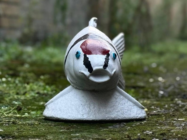 Concrete Koi Fish Statue Garden Pond Decoration Cement Fish Sculpture ...