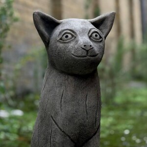 Concrete Egyptian Cat Statue Garden Decor Cat Figurine Handmade ...