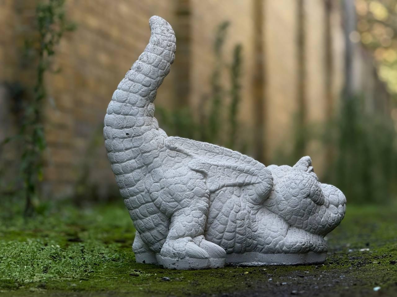 Cute Baby Dragon Sculpture Smiling Dragon Statue Cement Baby Dragon ...