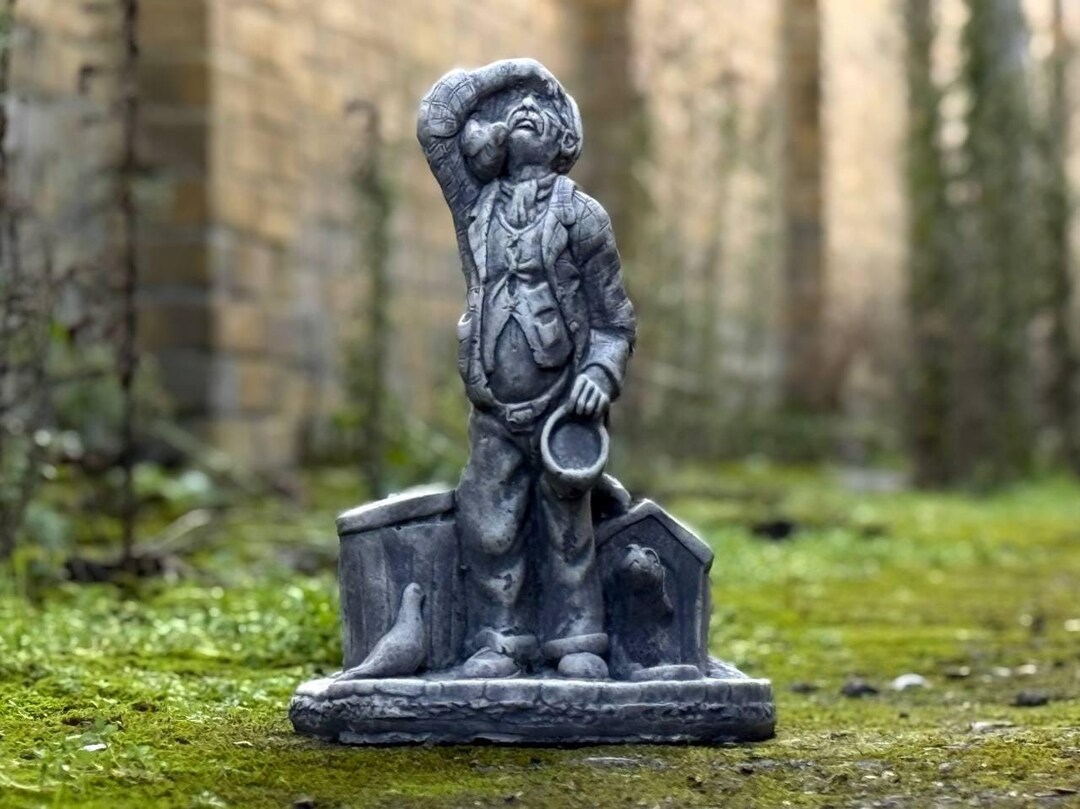 Stone Beggar Statue Concrete Homeless Man Sculpture Garden Art ...