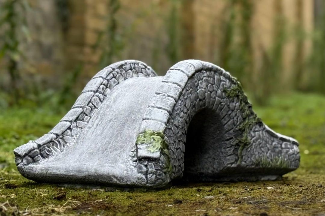 Outdoor Bridge Decor Modern Garden and Home Ornament Stone Handmade ...