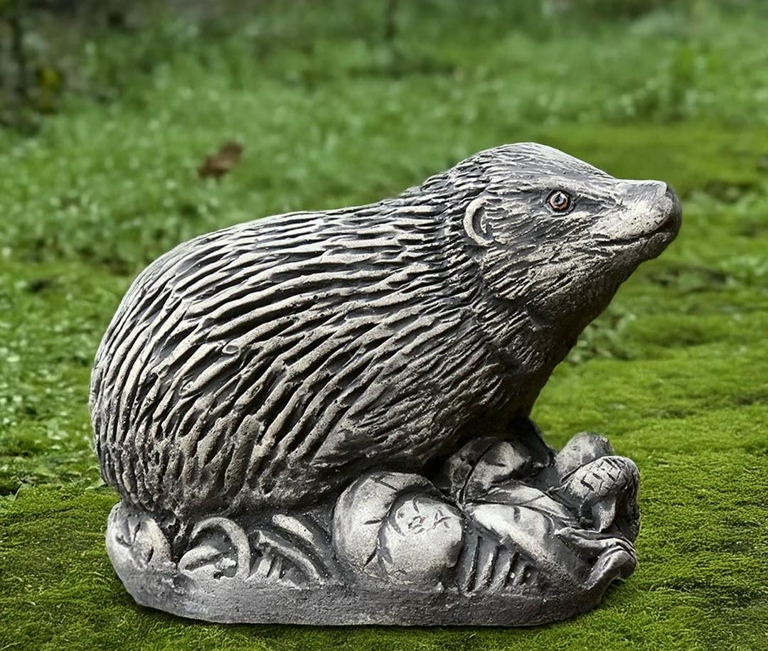 Concrete Hedgehog Sculpture Stone Woodland Statue Outdoor Hedgehog ...
