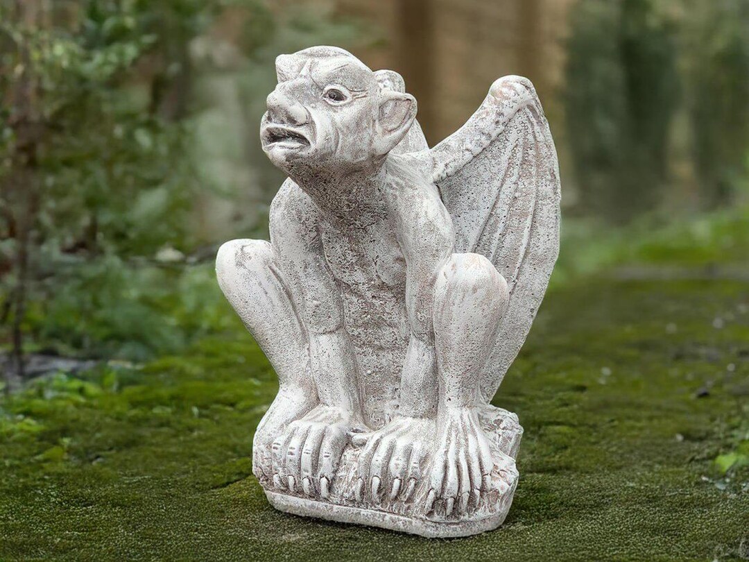 Concrete Gargoyle Statue Stone Gothic Monster Decoration Outdoor Demon ...