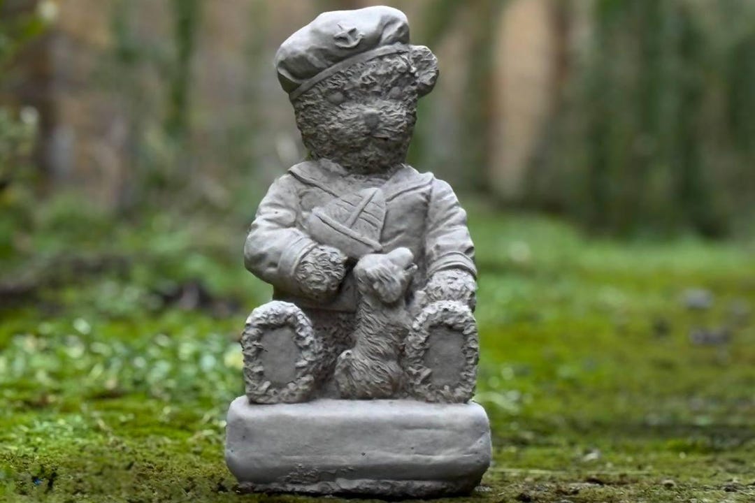 Sailor Bear Concrete Statue Concrete Teddy With Nautical Design Garden ...