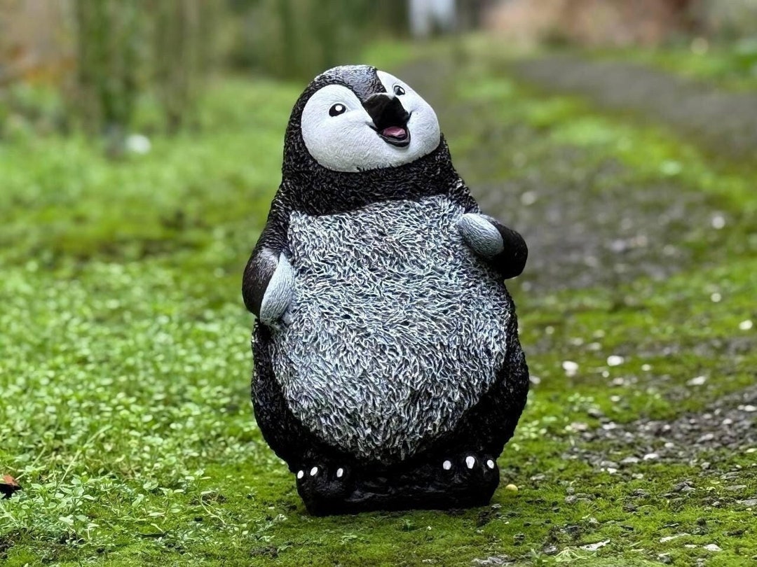Cute Concrete Penguin Statue Concrete Baby Penguin Figurine Garden ...